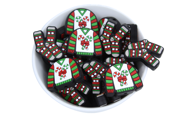 Vêtements noël - Perle en silicone – Perles à croquer